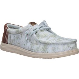 HEYDUDE Wally Gewaschene Textil Herren Hausschuhe Hafen Gr&uuml;n/Multi