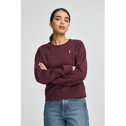 Sweatshirt burgunderrot im Boxy Fit mit Rigby Go-Logo