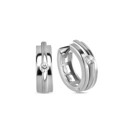 dKeniz Creolen 925/- Sterling Silber Hochglanz Design Ohrring
