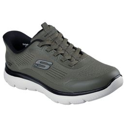 Skechers Summits Leyter Textil Herren Sneakers Oliv/Schwarz