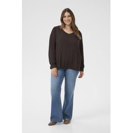 Kaffe Langarm-Bluse KCtina Langarm-Bluse Regular fit dark brown