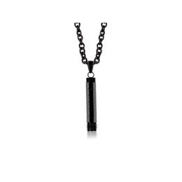 dKeniz Anh&auml;nger mit Kette Edelstahl BLACK PURE-O