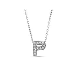 dKeniz Anh&auml;nger mit Kette Buchstabe P 925/- Sterling Silber