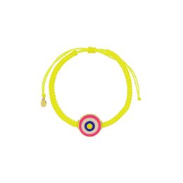 Fashionbox Armband Textil gelb mit 1 Element rund