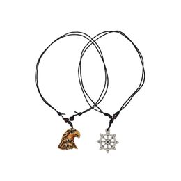 Steuer Modeschmuck Anh&auml;nger mit Kette Adler Steuerrad Textilband schwarz