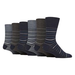 6 Paar Herren Baumwollsocken | Gemusterte weiche, nicht einengende Alltagssocken