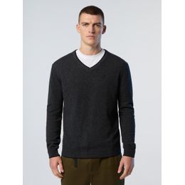North Sails Pullover V-Ausschnitt mit gesticktem Logo