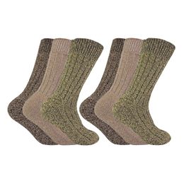 6er-Pack M&auml;nner Dicke Warme Wollmischung Wander- Socken