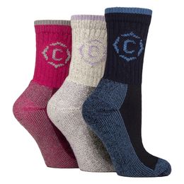 Damen Schwerlast Robuste Gepolsterte Wandersocken mit Verst&auml;rktem Fersen- und Zehenbereich