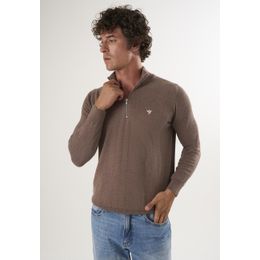 Pullover Strickpullover Mit Halbem Rei&szlig;verschluss