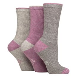 3 Paar Damen wasserabweisende mitteldicke Outdoor-Socken f&uuml;r Wandern und Spazierg&auml;nge