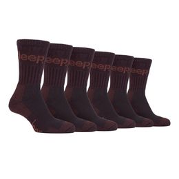 JEEP 6 Paar Herren Luxus gepolsterte Baumwoll-Wander-Socken