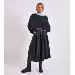 Gestreifter Batwing-Pullover in &Uuml;bergr&ouml;&szlig;e
