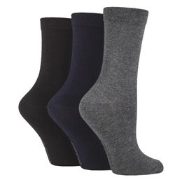 3er-Pack Damen Einfarbige Bambus Socken - weiche atmungsaktive Alltagssocken