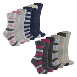 12 Paar Damen Bootsocken ohne Elastik mit Streifen