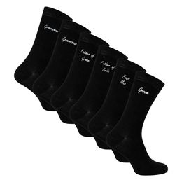 6 Paar Hochzeitsstr&uuml;mpfe f&uuml;r Herren in Schwarz und Marine mit Geschenkbox