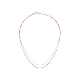 CAI Collier 925/- Sterling Silber Venezianer Kette ros&eacute; vergoldet zweireihig