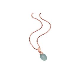 JAMELLI Anh&auml;nger mit Kette 925 Silber ros&eacute; vergoldet Paraiba Chalcedon