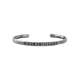 CAI Armreif 925 Sterling Silber matt oxidiert