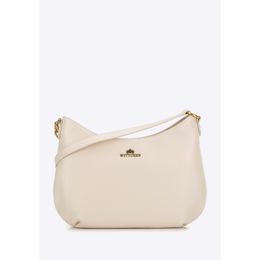 Wittchen Damen-Schultertasche aus Leder mit Kette, Creme, Naturleder