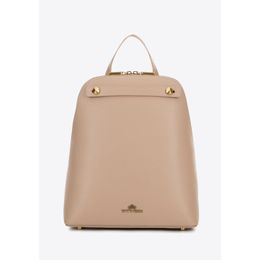 Wittchen Damen-Lederrucksack, trapezf&ouml;rmig, beige, Naturleder