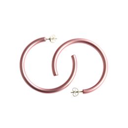 DeMarie Creolen Metall eloxiertes Aluminium Matt/Glanz Rosa
