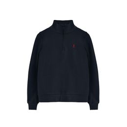 Sweatshirt marineblau mit halbem Rei&szlig;verschluss und Rigby Go-Logo