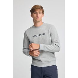Sweatshirt grau meliert im Relaxed Fit Established 2012 Polo Club