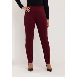 Janet Slim Fit Hose | Burgunderrot