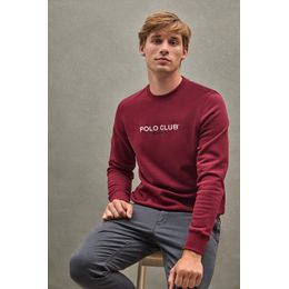 Sweatshirt granatrot im Relaxed Fit Established 2012 Polo Club