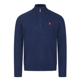 U.S. Polo Assn. Herren Troyer Pullover USLogaan aus 100 % Baumwolle