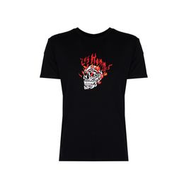 Les Hommes T-Shirt On Fire Herren schwarz