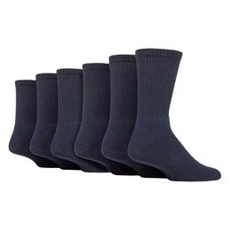 6er-Pack Herren Unifarbe Crew Sportsocken - Weiche Baumwoll Alltagsathletiksocken