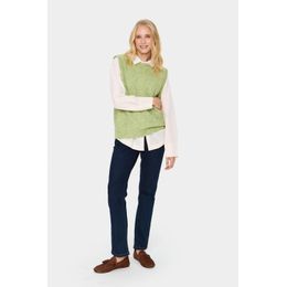Saint Tropez Strickweste ZanettSZ Strickweste Gerade Passform