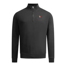 U.S. Polo Assn. Herren Half-Zip Pullover USJaaspa aus Baumwoll-Viskose-Mix