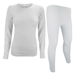 Damen Langarm-Thermooberteil und Thermoleggings f&uuml;r den Winter
