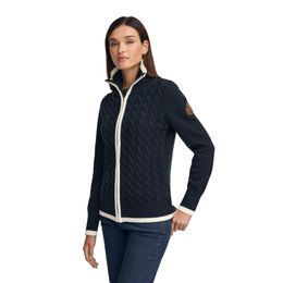 Cardigan marineblau mit maritimem Polo Club-Patch