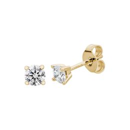 Lyomi Ohrstecker 585/- Gelbgold 2 synth. Diam. 0,50 ct.