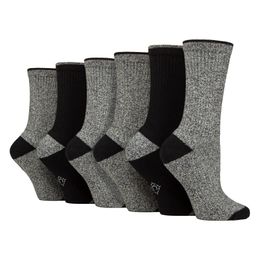 6 Paar Damen wasserabweisende mitteldicke Outdoor-Socken f&uuml;r Wandern und Spazierg&auml;nge