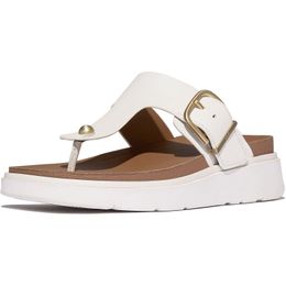 fitflop Gen-FF Zehentrenner Leder Damen Urban Wei&szlig; Sandalen