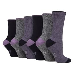 6 Paar wasserabweisende mitteldicke Damen Outdoorsocken f&uuml;r Wandern & Spazierg&auml;nge