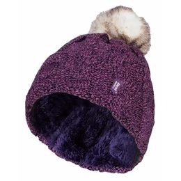 Heat Holders W&auml;rmehalter - Damen Strickfleece gef&uuml;tterte Thermo-Bommelm&uuml;tze mit Pom Pom