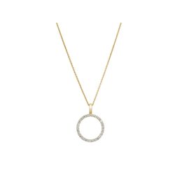 Lyomi Anh&auml;nger 585/- Gelbgold Kreis 25 synth. Diam. 0,68ct.
