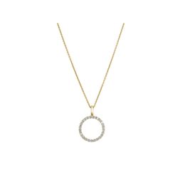 Lyomi Anh&auml;nger 585/- Gelbgold Kreis 25 synth. Diam. 0,51ct.