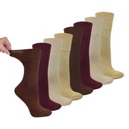 8 Paar Damen Bambus Diabetes-Socken | Weiche, nicht einschn&uuml;rende Komfortsocken