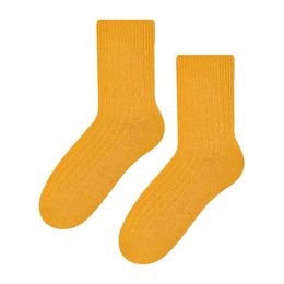 Damen-Kleidsocken aus Wolle | Steven | Atmungsaktive warme Socken f&uuml;r Damen Gelb