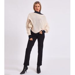 Gestreifter Batwing-Pullover in &Uuml;bergr&ouml;&szlig;e