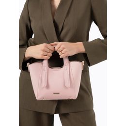 Wittchen Mini-Aktentasche f&uuml;r Damen aus rosa Kunstleder mit herausnehmbarem Etui