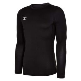 Umbro - Base Layer Oberteil Rundhalsausschnitt f&uuml;r Herren Lang&auml;rmlig (Schwarz)