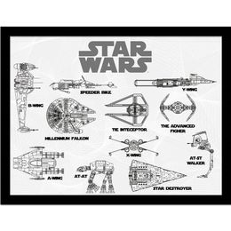 Star Wars - Gerahmtes Poster "Transport Collector" (Wei&szlig;/Schwarz)